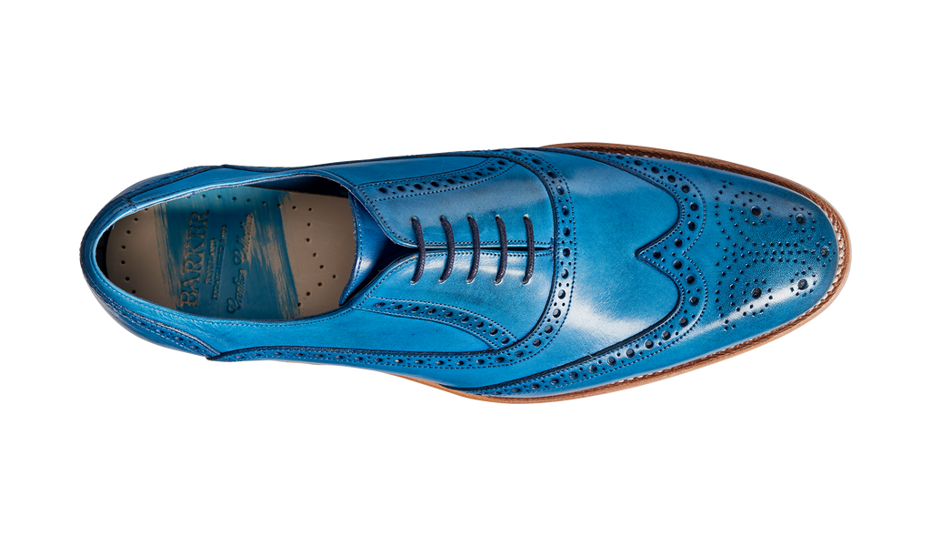 Valiant - Blue Hand Painted | Barker Shoes Rest of World